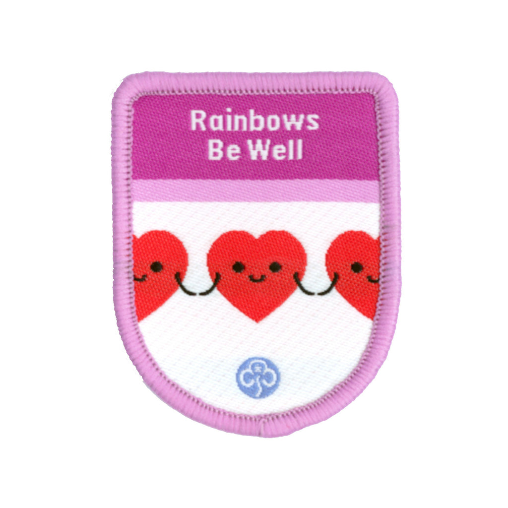 Rainbows Be Well Theme Award Woven Badge Girlguiding North West