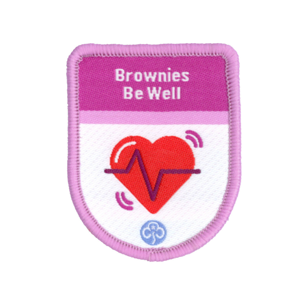Brownies Be Well Theme Award Woven Badge Girlguiding North West