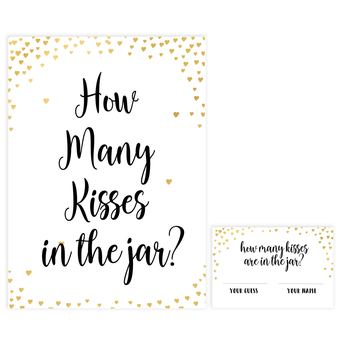 Guess How Many Kisses In The Jar Free Printable