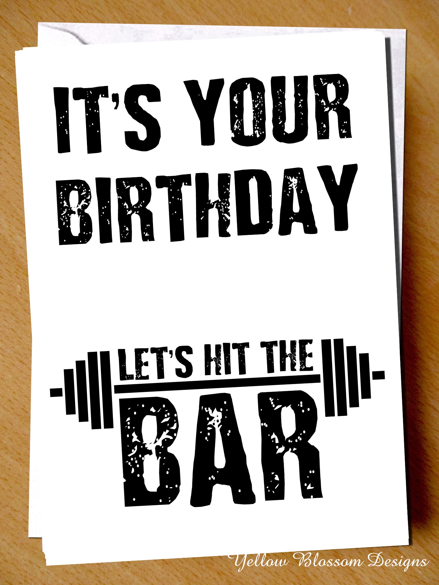 Funny Birthday Card Gym Weight Lift Fitness Exercise Workout Bodybuild