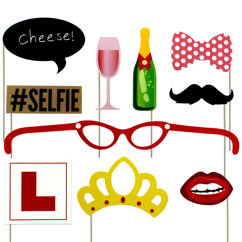 Hen Night Bachelorette Party Photo Booth Props 10 Count Funshowcase