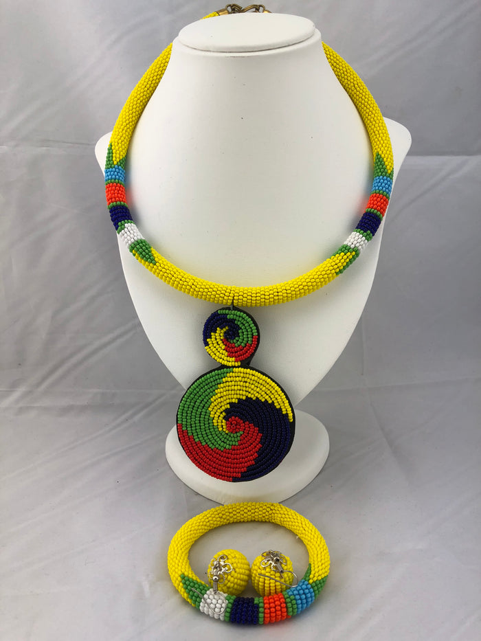 African Paper Bead Necklace Kilimanjaro Krafts