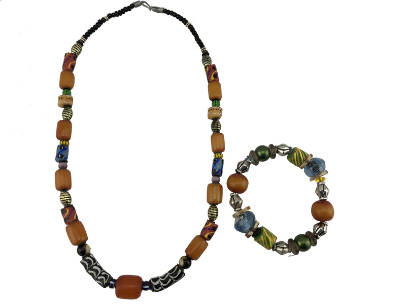 African Paper Bead Necklace Kilimanjaro Krafts