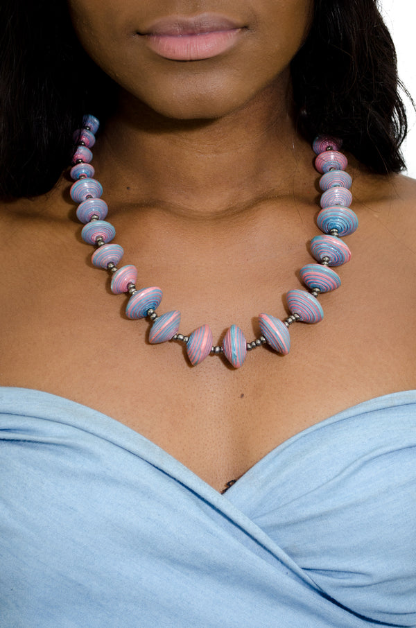 African Paper Bead Necklace Kilimanjaro Krafts