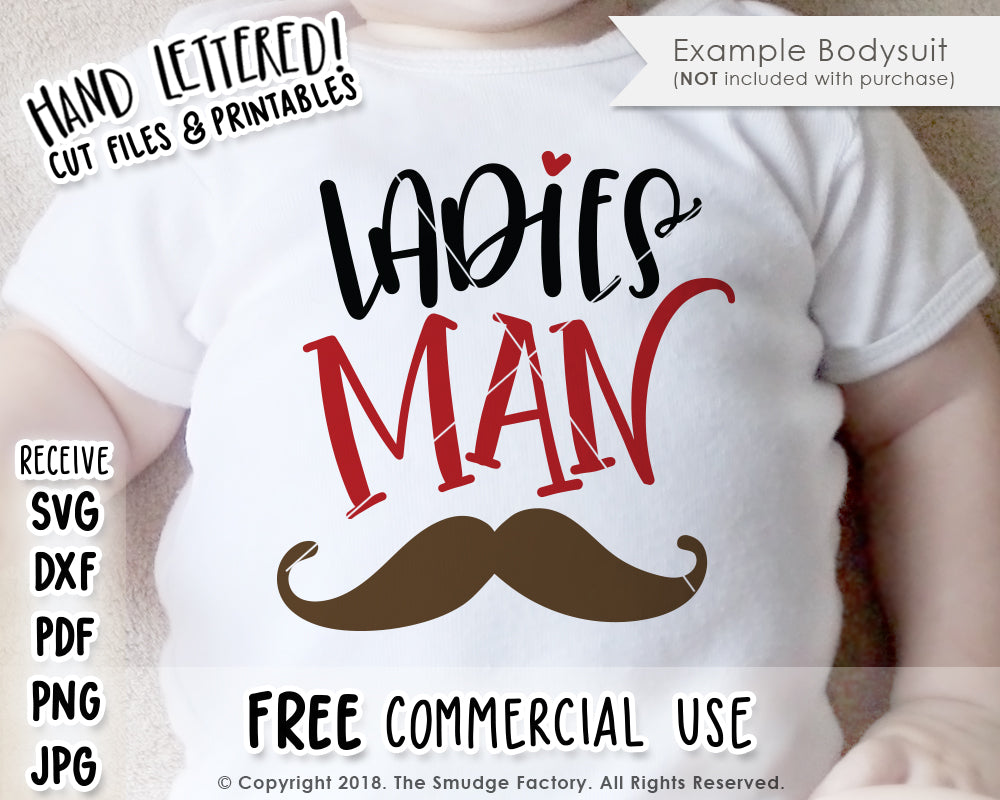 Ladies Man Svg And Printable The Smudge Factory