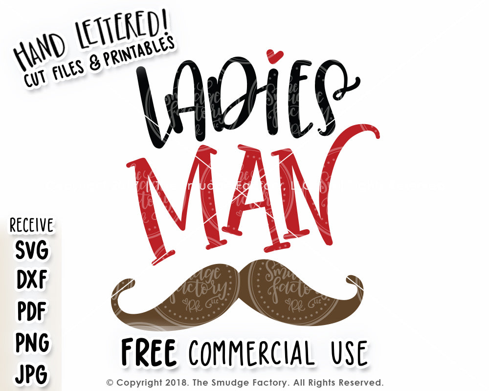 Ladies Man Svg And Printable The Smudge Factory