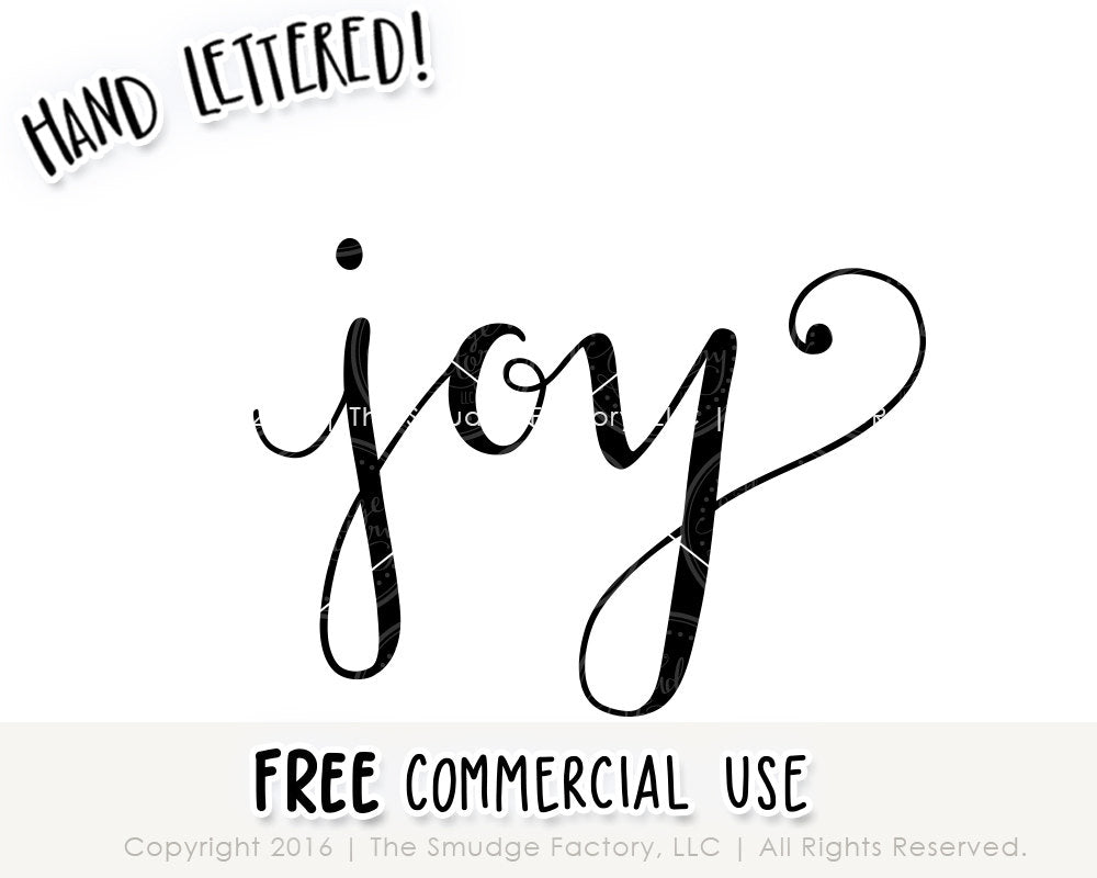 Joy Svg Printable The Smudge Factory