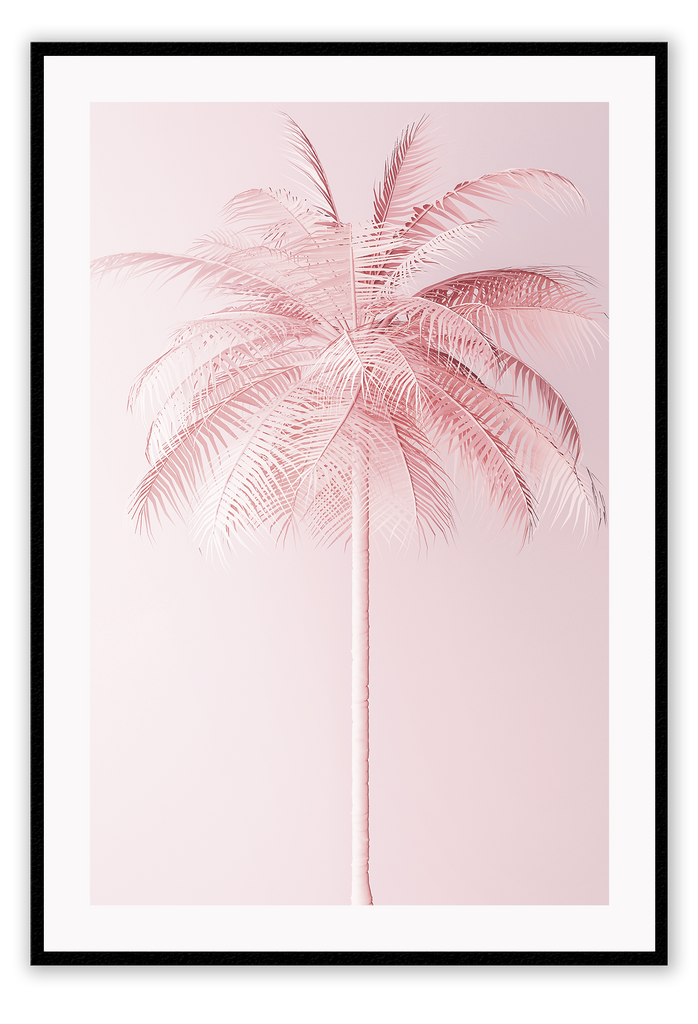 Pink Palm Wall Hanging Art Canvas Home Interiors