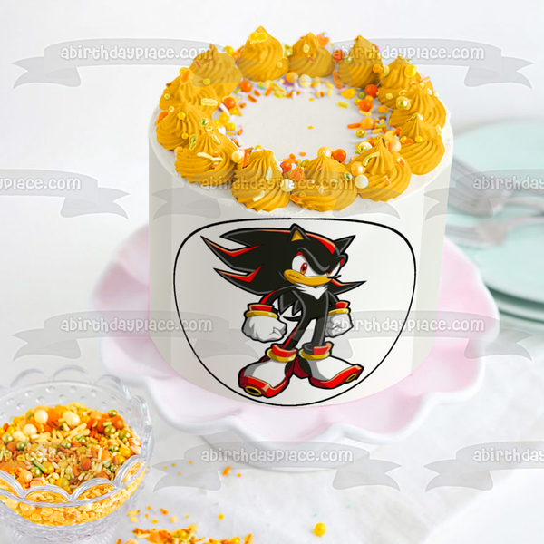 Sonic The Hedgehog Shadow The Hedgehog Edible Cake Topper Image Abpid1