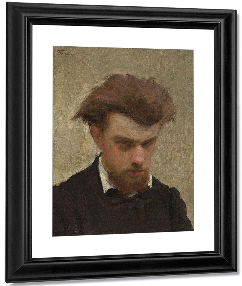 Self Portrait By Henri Fantin Latour Print Canvas Art Framed Print