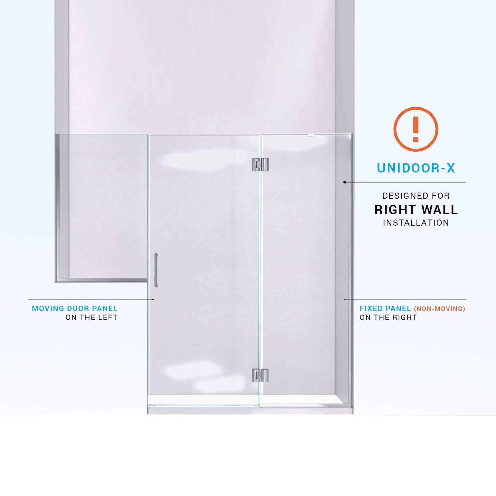 Dreamline D3232436r 01 Unidoor X Frameless Shower Door Chrome Bath4all