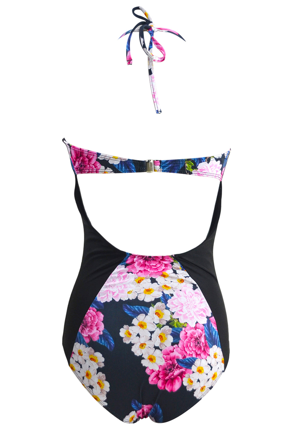 Iyasson Floral Print One Piece Swimsuit