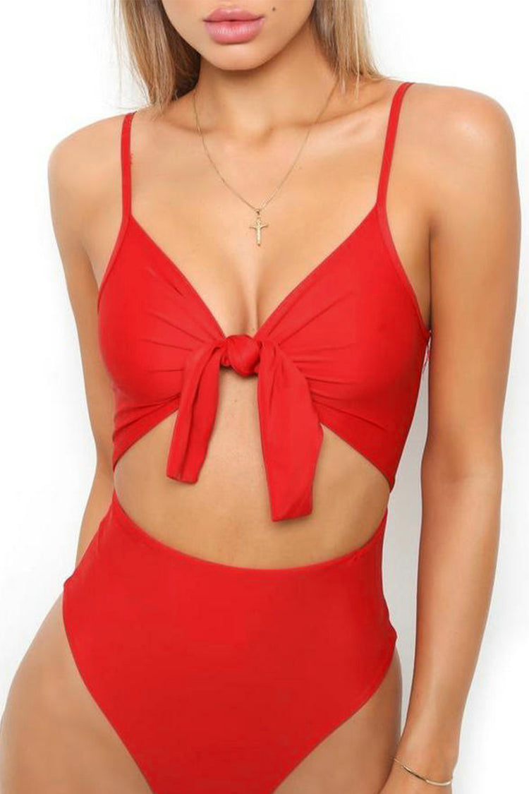 Iyasson Sexy Tummy Control Hollow Out One Piece Swimsuit