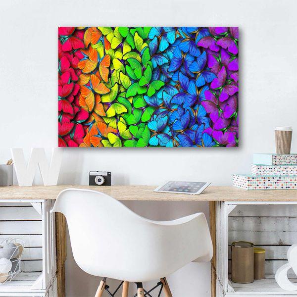 Bright Colorful Butterflies Animal Canvas Wall Art