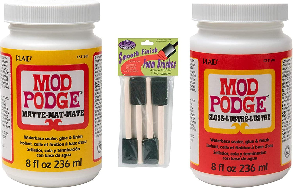 Mod Podge Decoupage Kit Mod Podge With Foam Brushes 8 Oz — Grand