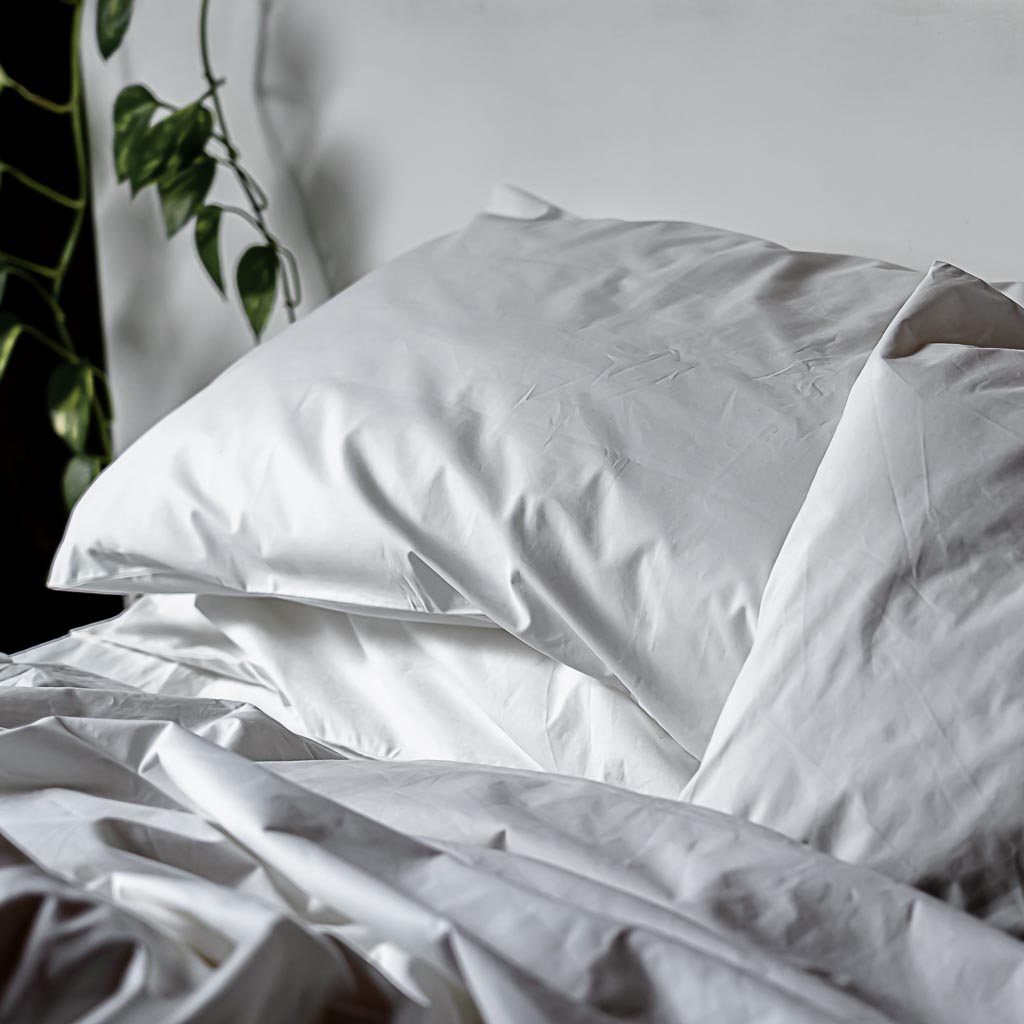 Heavyweight Cotton Percale Sheet Set White The Good Sheet