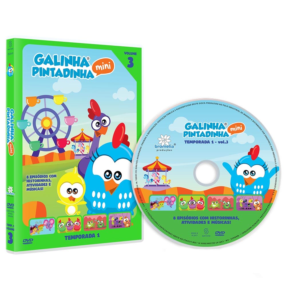 Dvd Galinha Pintadinha Mini Vol 3 Loja Oficial Da Galinha Pintadinha