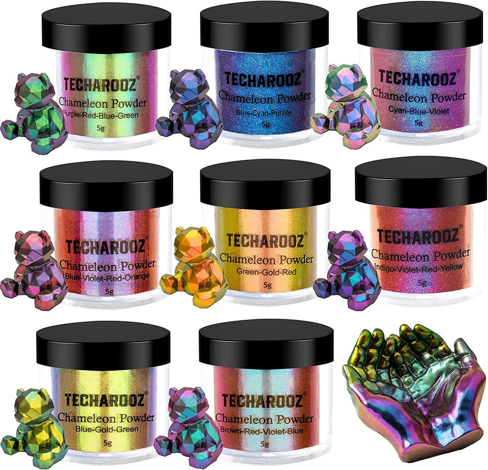 Chameleon Mica Powder 8 Colors Holographic Color Shift Pigment