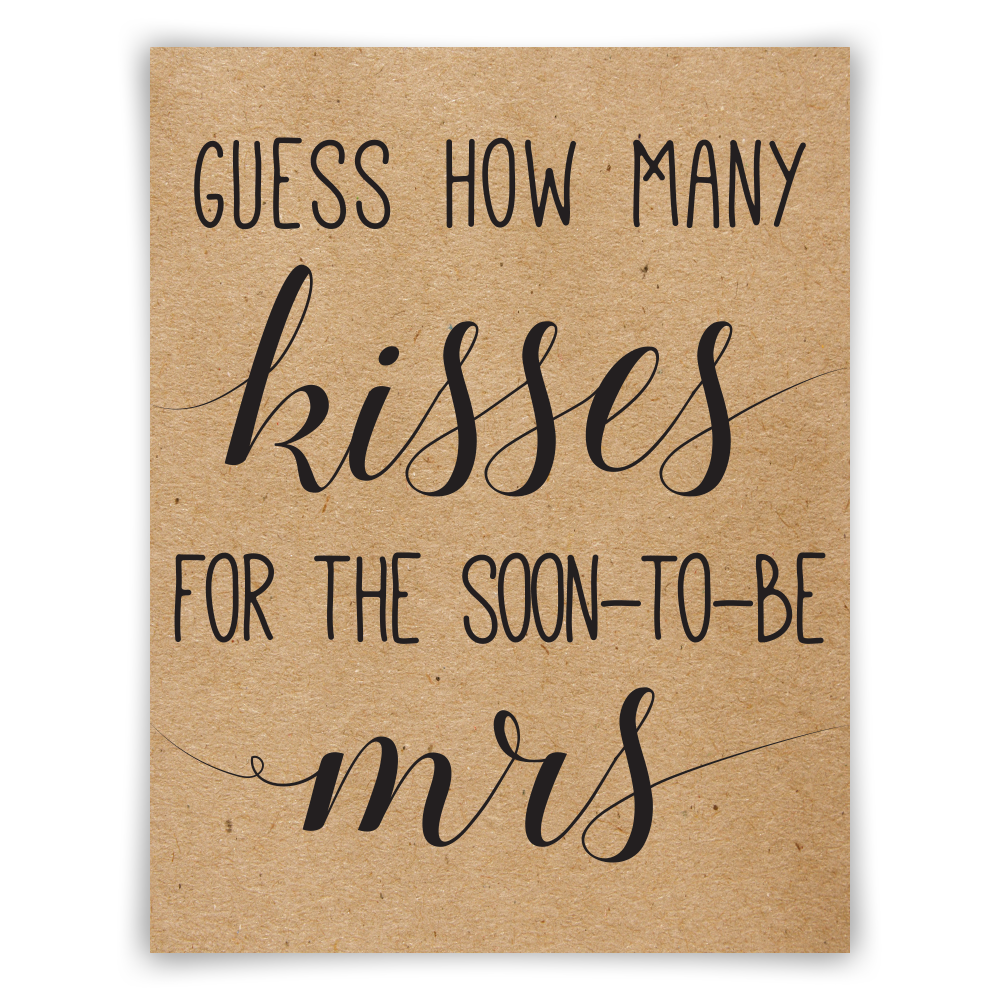 How Many Kisses For The Mrs Free Printable