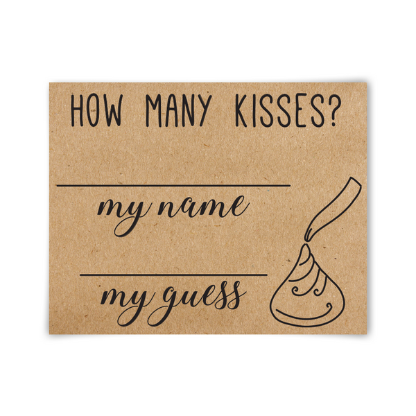 Free Template Guess How Many Kisses In The Jar Free Printable