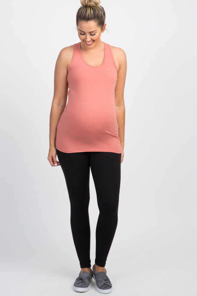 Pink Fitted Maternity Tank Top Pinkblush