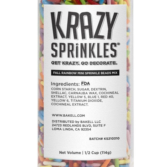 Classic Rainbow Jimmies Edible Sprinkles Krazy Sprinkles®