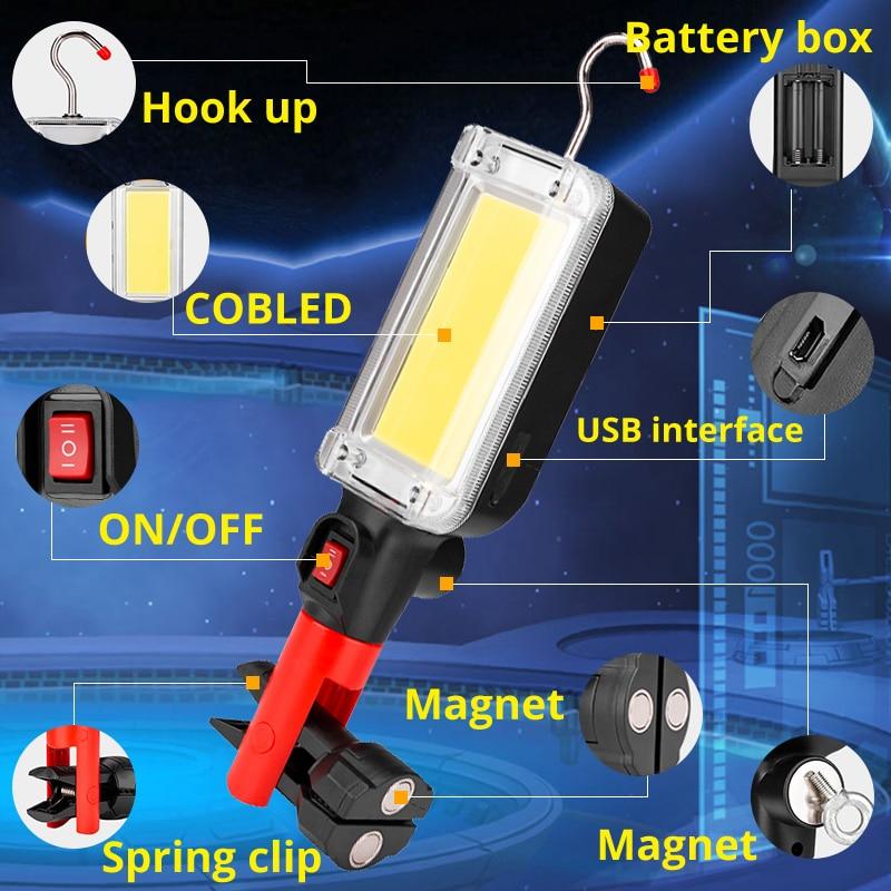 Magnetic Cob Led Heavy Duty Multifunctional Work Lamp Laxium