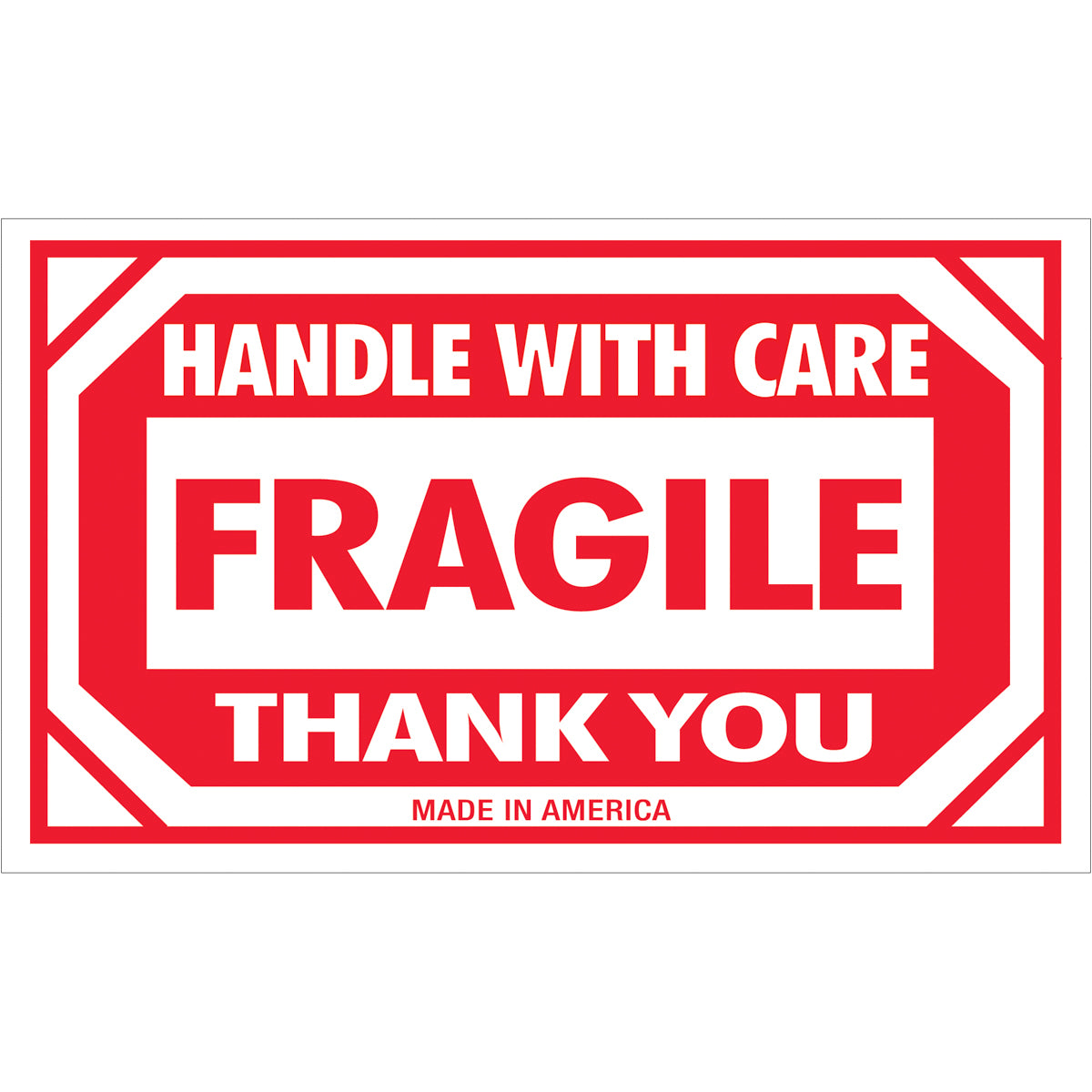 Handle With Care Fragile Labels 3 X 5 500roll