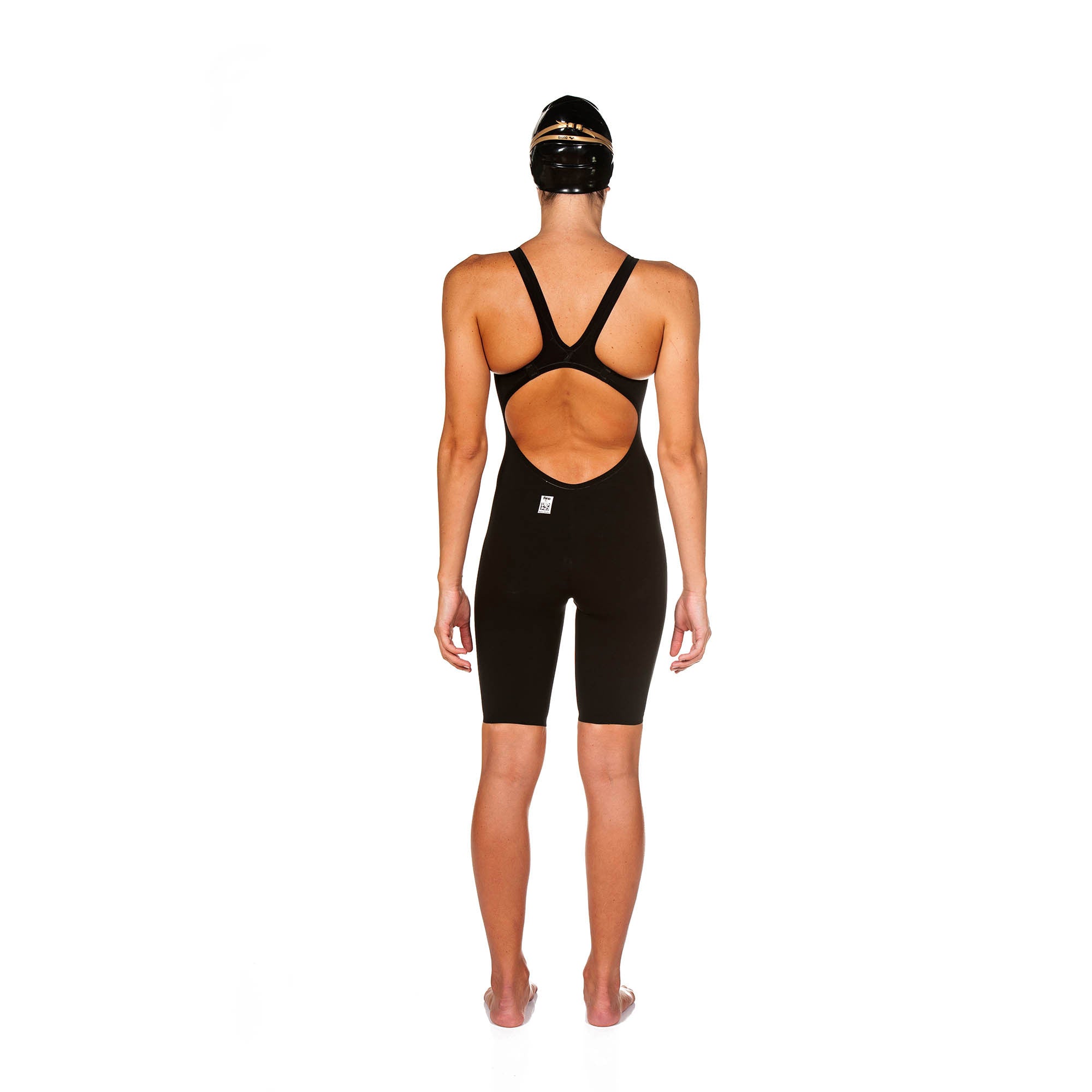 Arena Womens Powerskin Carbon Air 2 Open Back Black Gold Tri To Swim