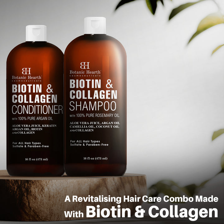 Vegan Collagen Biotin Shampoo And Conditioner Bh Product Botanic Hearth