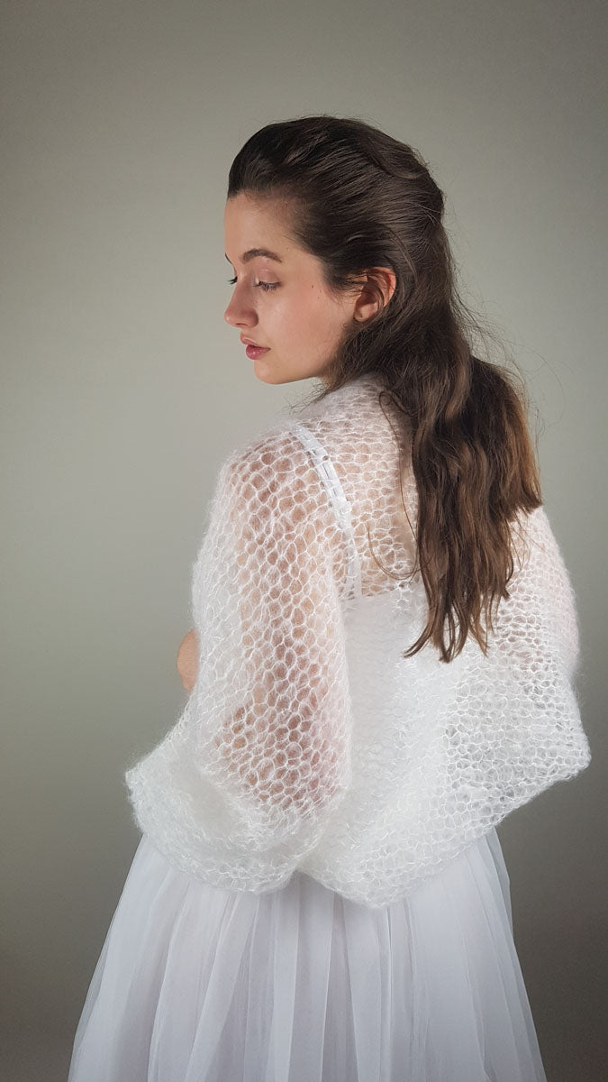 Strickanleitung Bolero Grob Gestrickt Sky Für Hochzeiten Braut Beemohr