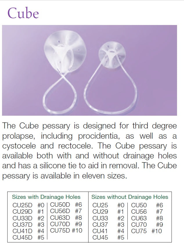 Cube Pessary At Meridian Medical Supply 915 351 2525