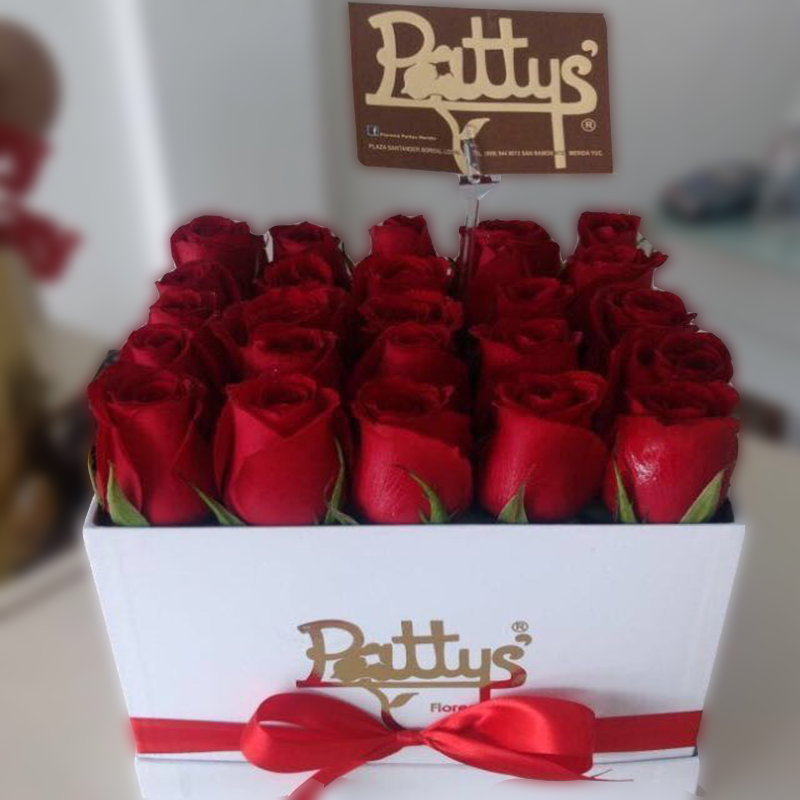 Elegante Flowers Box Rosas Pattys Flores Y Regalos