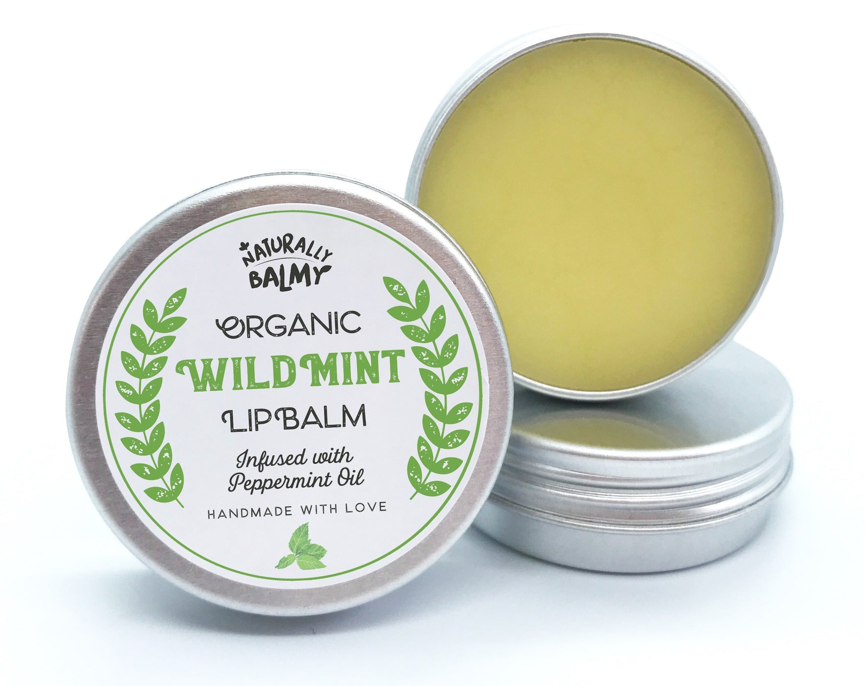 100 Natural Organic Lip Balm Tins — Naturally Balmy