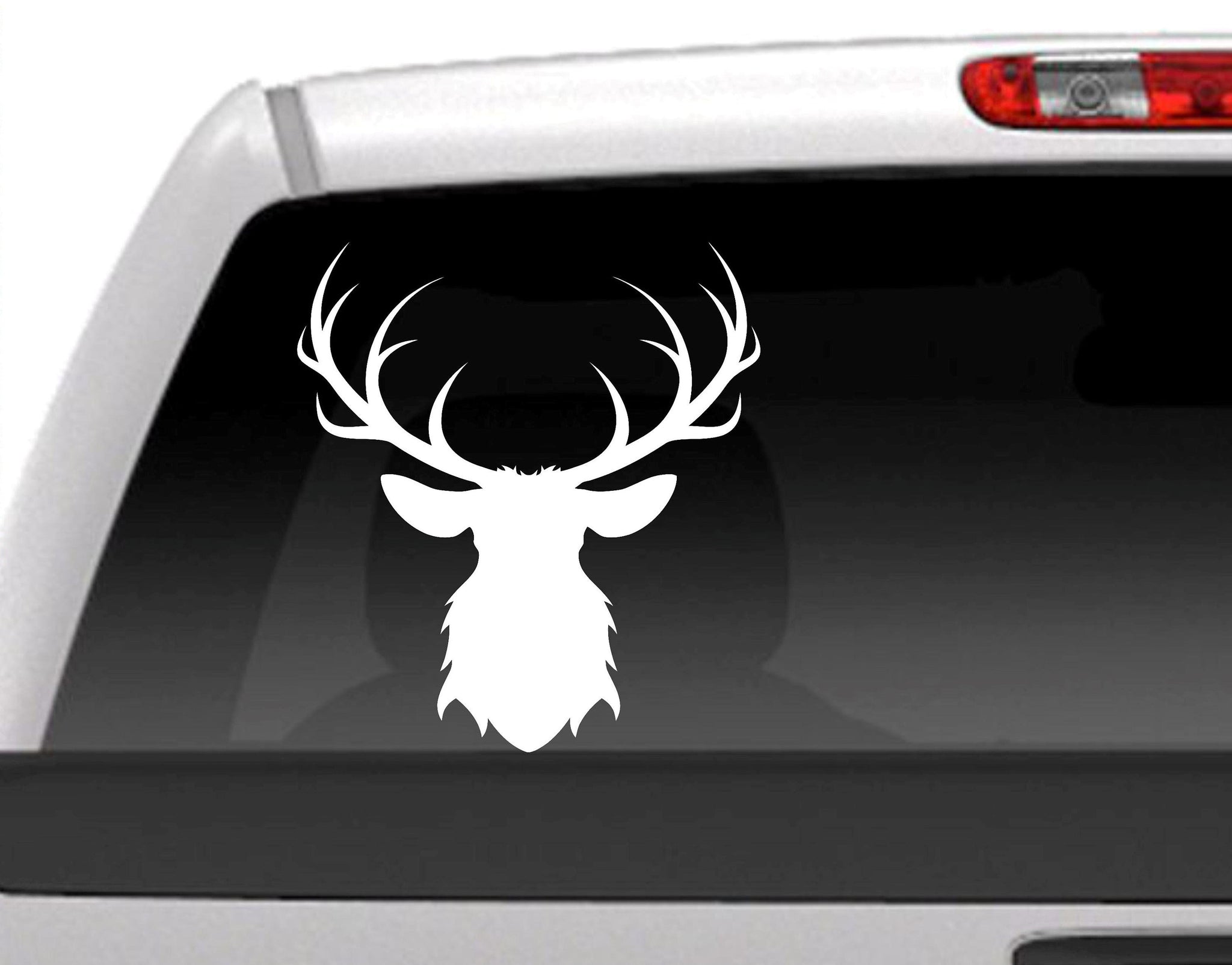 Buck Deer Antlers Silhouette Vinyl Decal Sticker