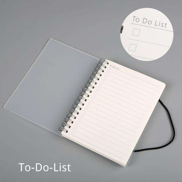 Clear Spiral Bound A5 A6 Notebook Dotted Grid Lined To Do Diar