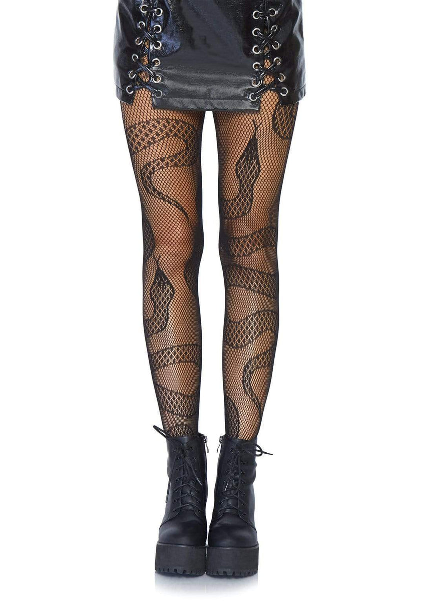 Snake Fishnet Tights Womens Pantyhose Hosiery Leg Avenue