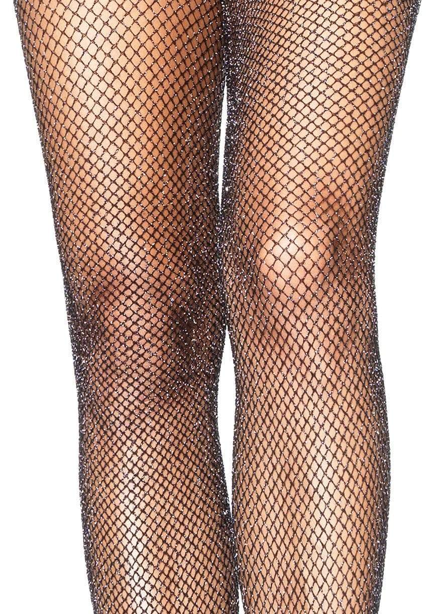 Glitter Fishnet Tights Womens Sexy Pantyhose Leg Avenue