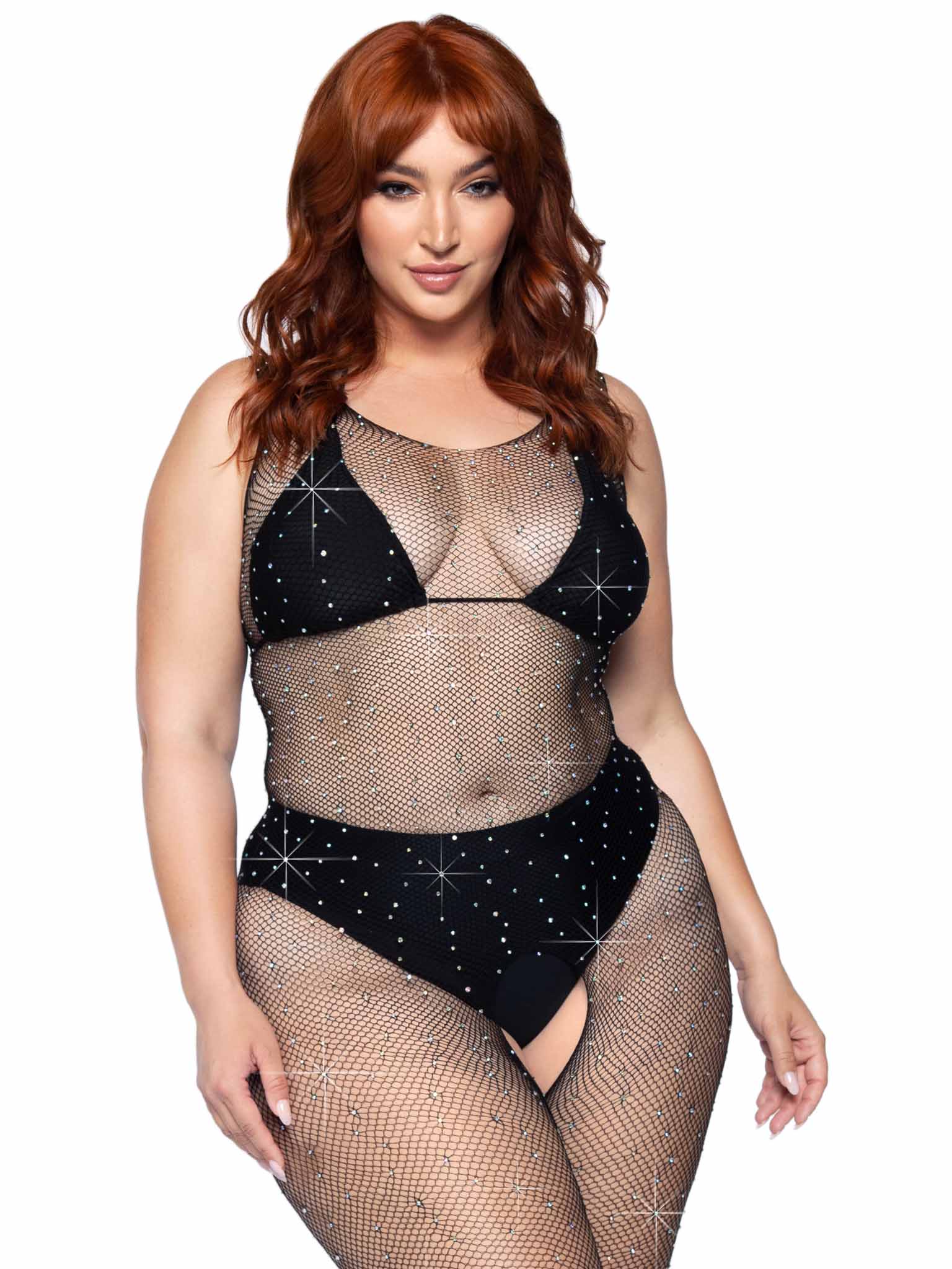 Tank Fishnet Bodystocking Womens Plus Size Lingerie Leg Avenue