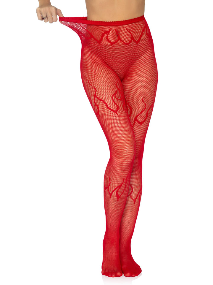 Flame Fishnet Tights Womens Tights And Hosiery Leg Avenue