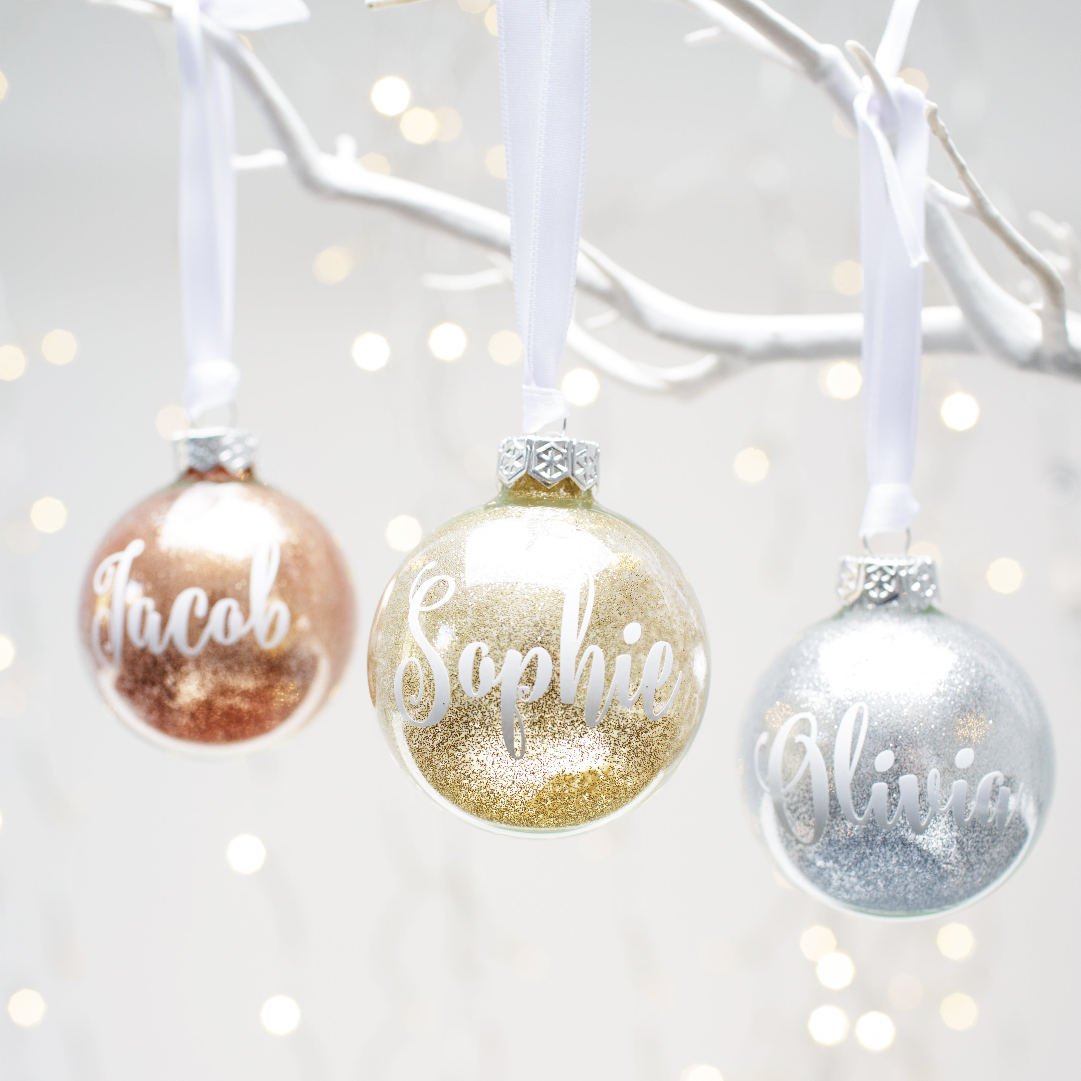 Personalised Glitter Bauble Twenty Seven