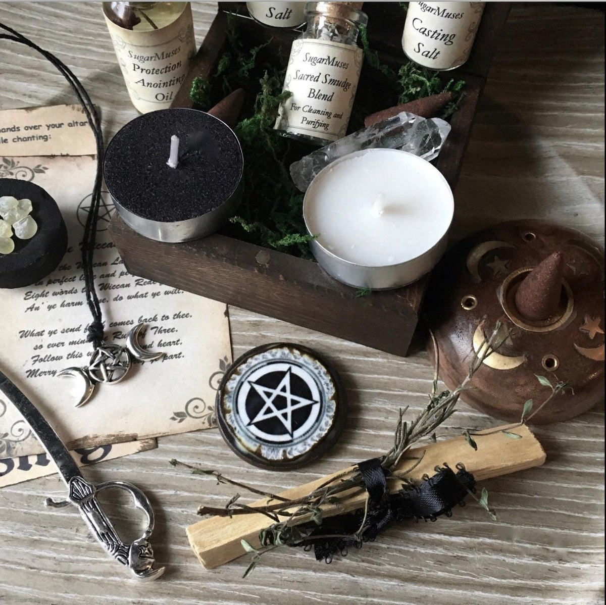 Altar Witch Box Ritual Kit Wicca Pagan Goddess Handmade Supplies