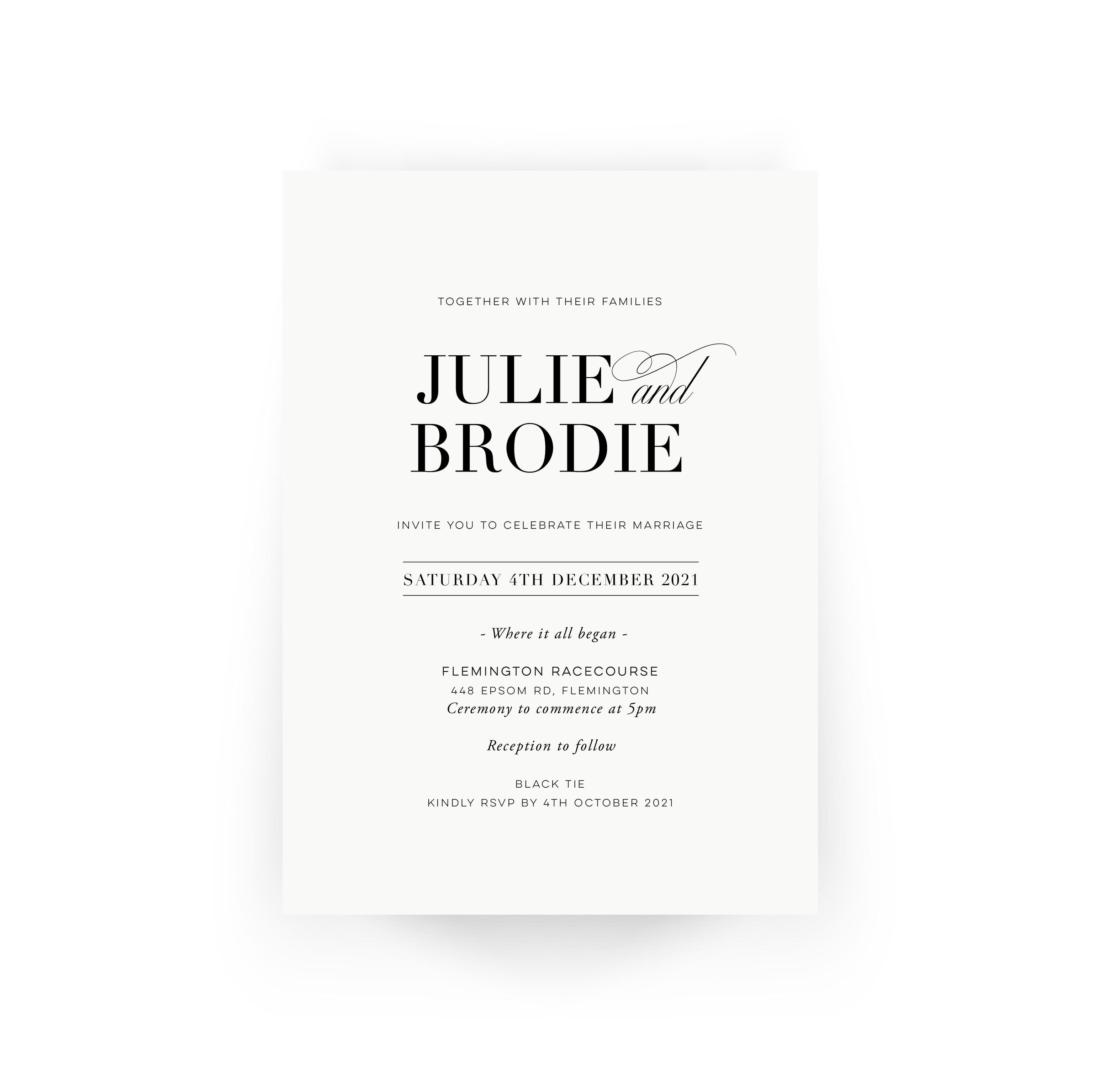 Julie Wedding Invitation Wedding Paper Chic