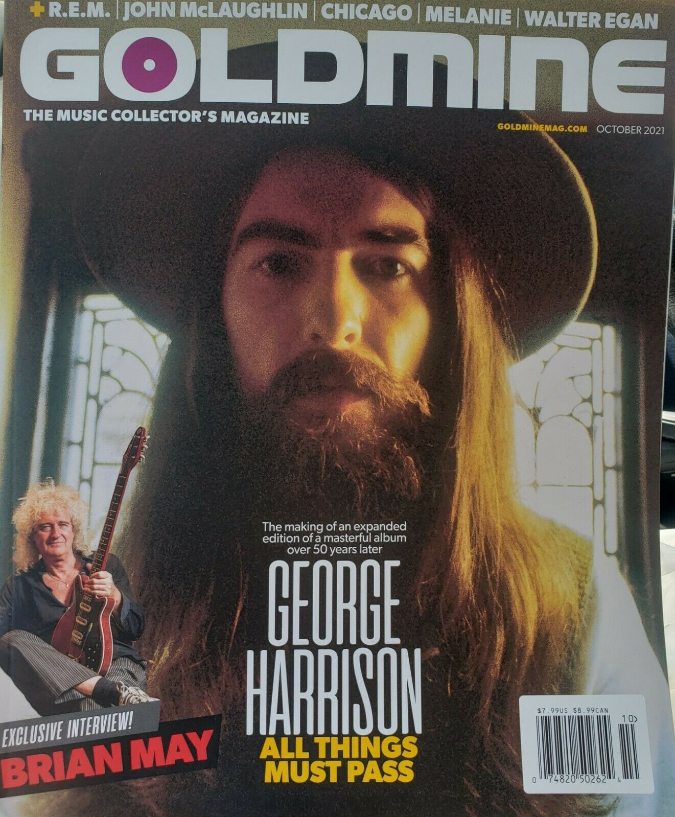 George Harrison Brian May Queen Goldmine Magazine October 2021