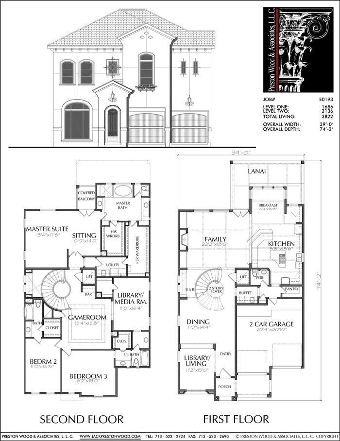 Unique Two Story House Plan Floor Plans For Large 2 Story Homes Desi