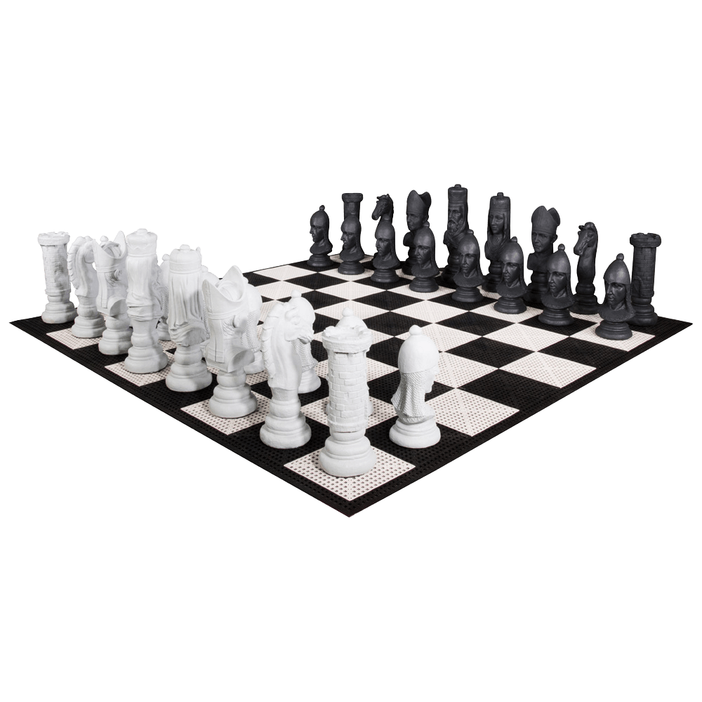 Giant Chess Set 24 Inches Tall Fiberglass Medieval Megachess