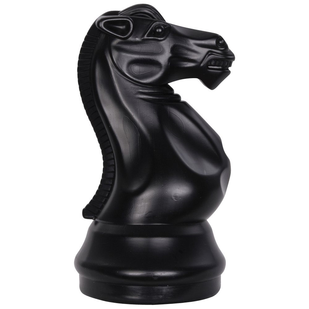 Megachess 12 Inch Dark Plastic Knight Giant Chess Piece Giant Outdoor