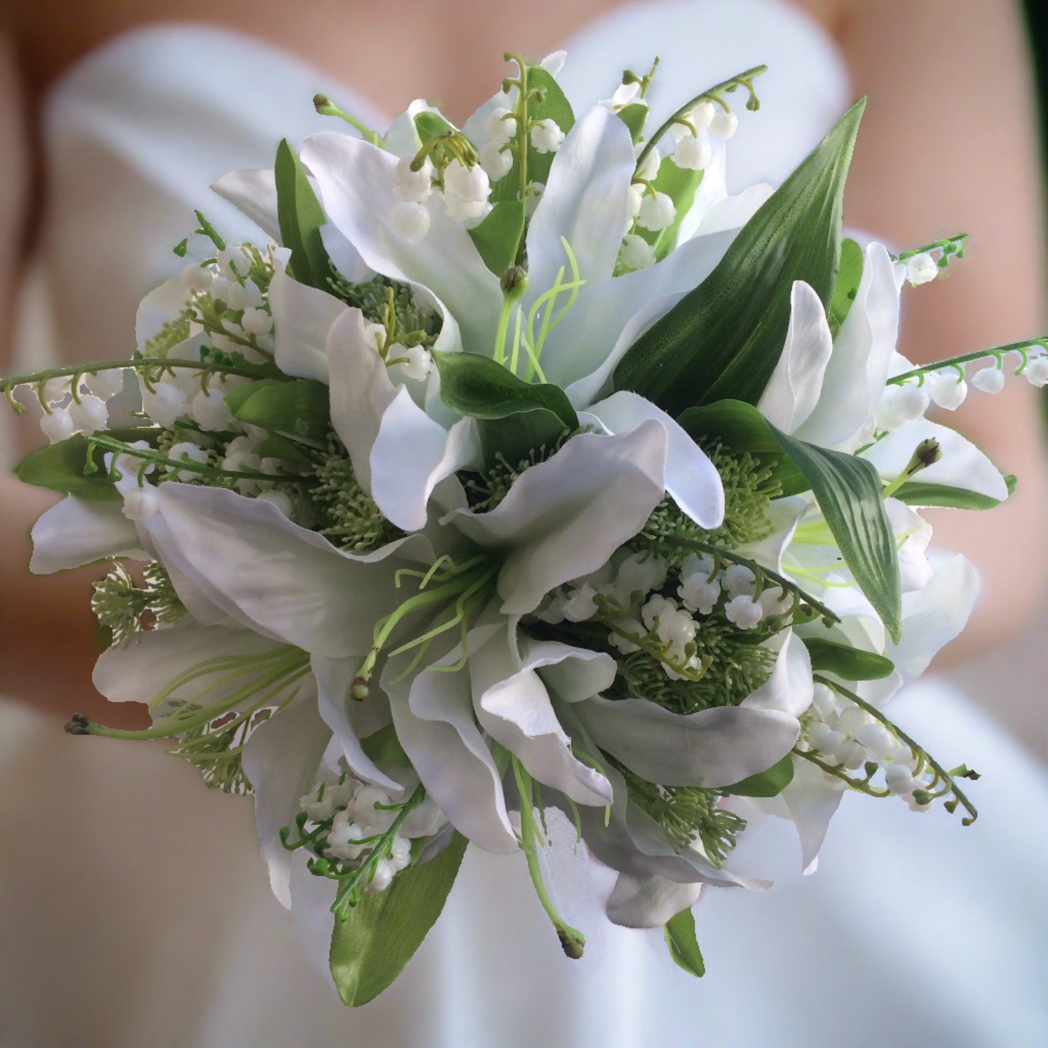 A Wedding Bouquet Of Artificial Lily Flowers Abigailrose