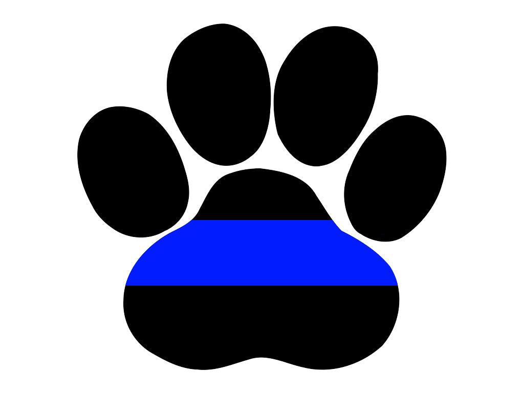 Thin Blue Line K 9 Paw Print Decal Tactical Front Liner