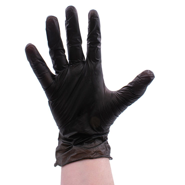 Black Disposable Vinyl Gloves For Salon 100pk Powder Free Latex Free